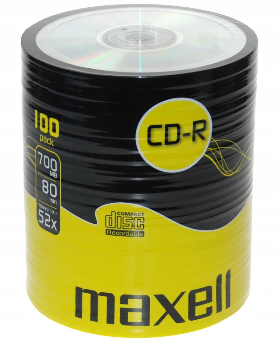 Płyta CD Maxell CD-R 700 MB opakowanie 100 sztuk - Sklep, Opinie, Cena ...