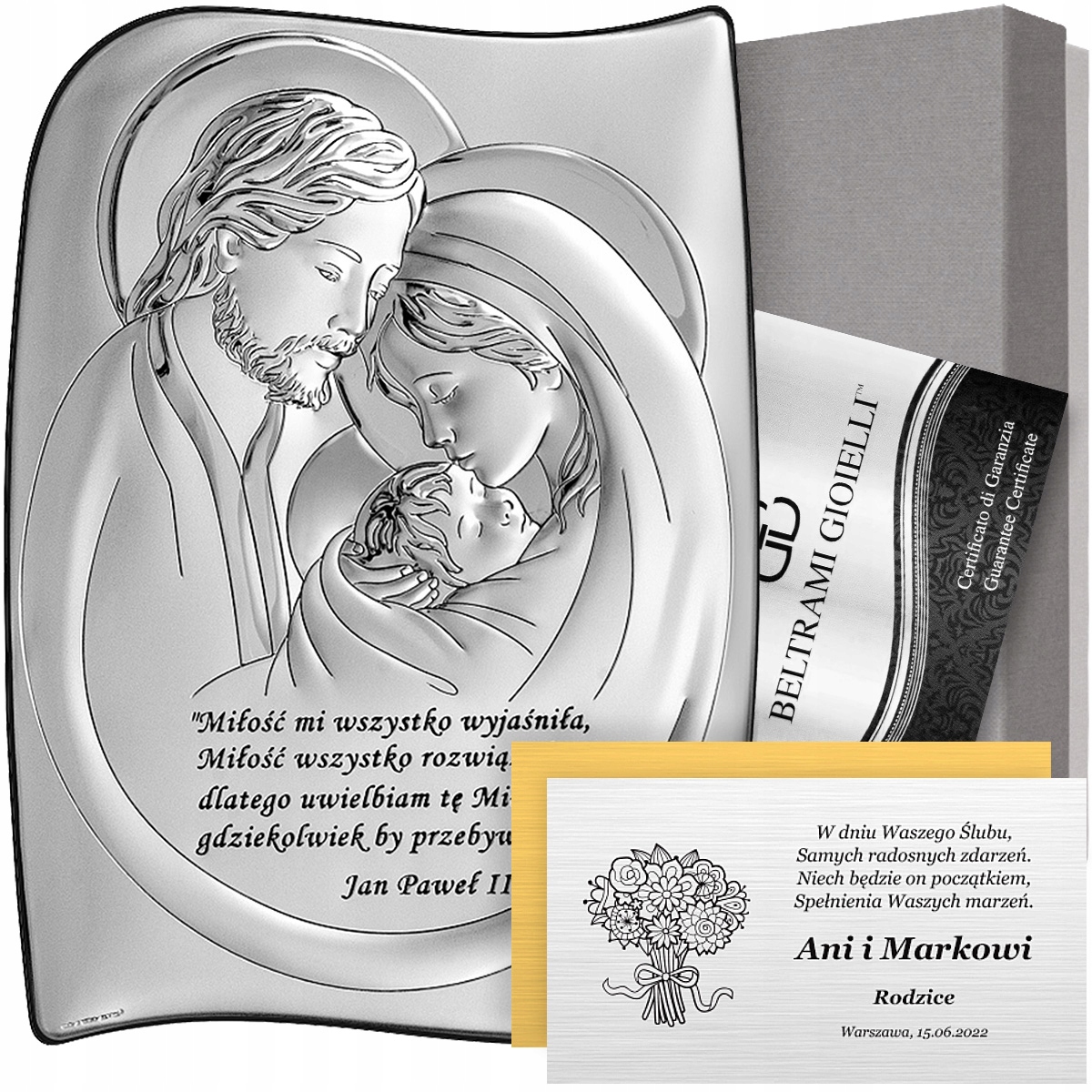 Obrazek Srebrny Rodzina Serce - Niska cena na Allegro