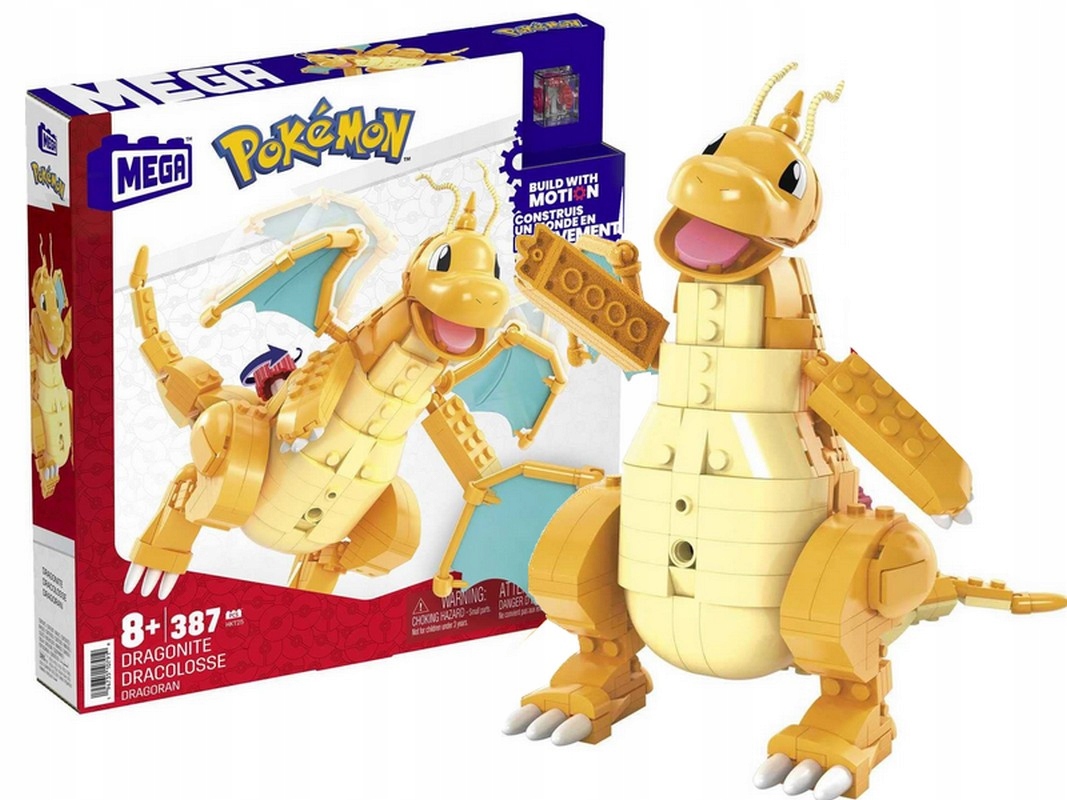 MEGA CONSTRUX KLOCKI 387 el POKEMON DRAGONITE 15454102581 - Allegro.pl