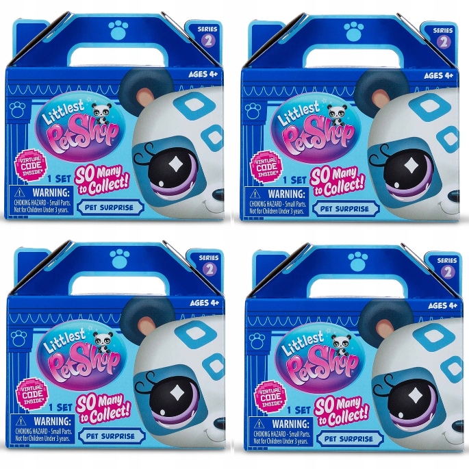 4 x NOWE Littlest Pet Shop FIGURKA Surprise Pack box SERIA 2 ...