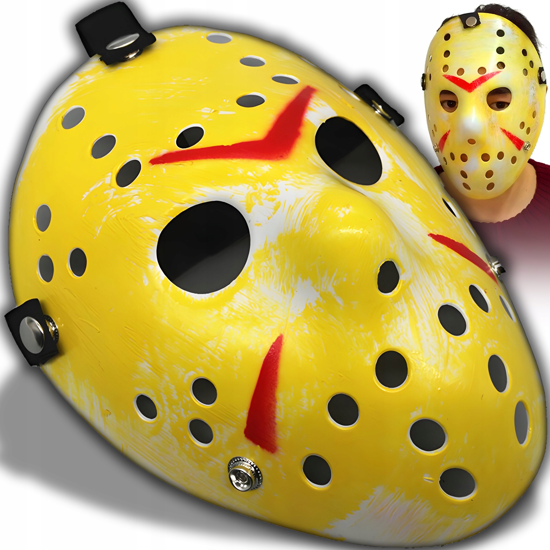 MASKA JASON PIĄTEK 13 VOORHEES FREDDY FRIDAY NA HALLOWEEN HOKEJOWA ...