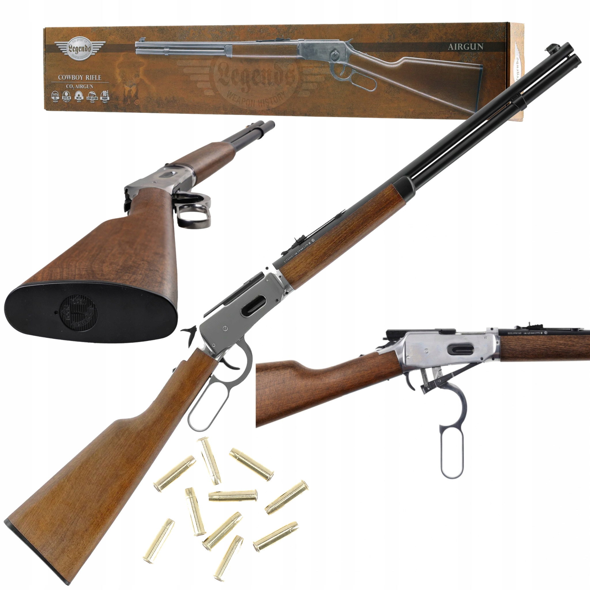 Wiatrówka karabin Umarex Legends Cowboy Rifle 4,5 mm na BB's CO2 ...