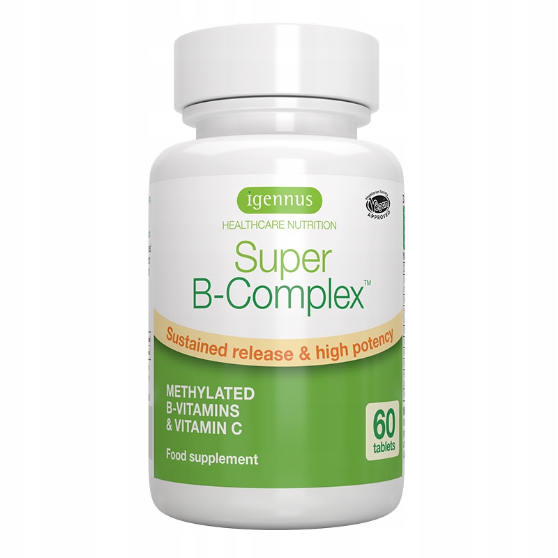 SUPER vitamin B COMPLEX witamina b complex metylowana 60 tabletek ...