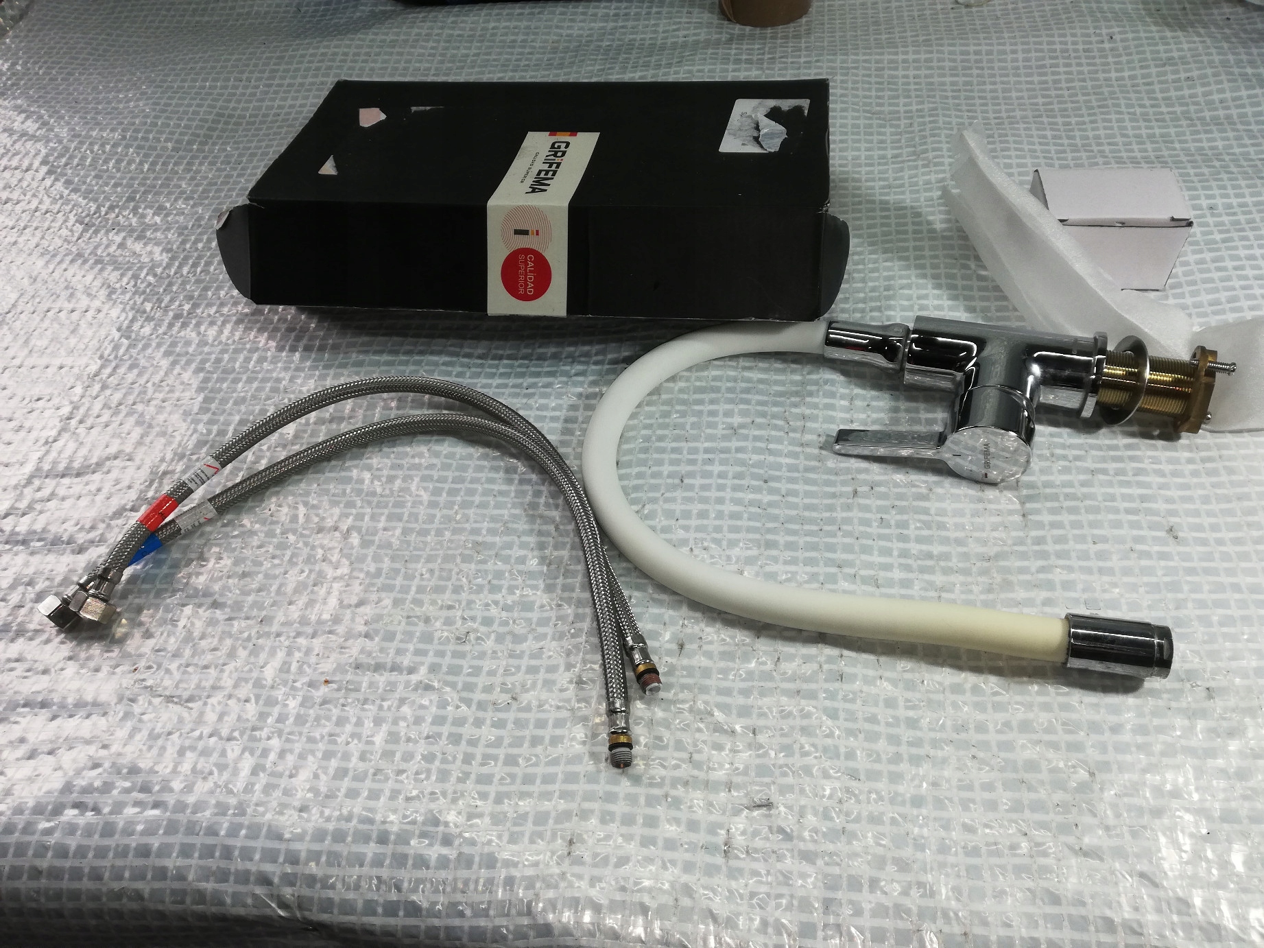 Bateria kuchenna stojąca IBERGRIF GRIFERIAS SL G4002-3 srebrny ...