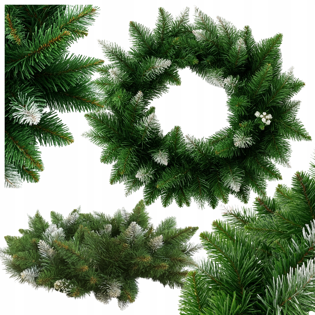WIANEK ŚWIĄTECZNY GĘSTY OZDOBA ŚWIĄTECZNA NA DRZWI STÓŁ WIENIEC ZIELONY 65 (5907182236904 ...