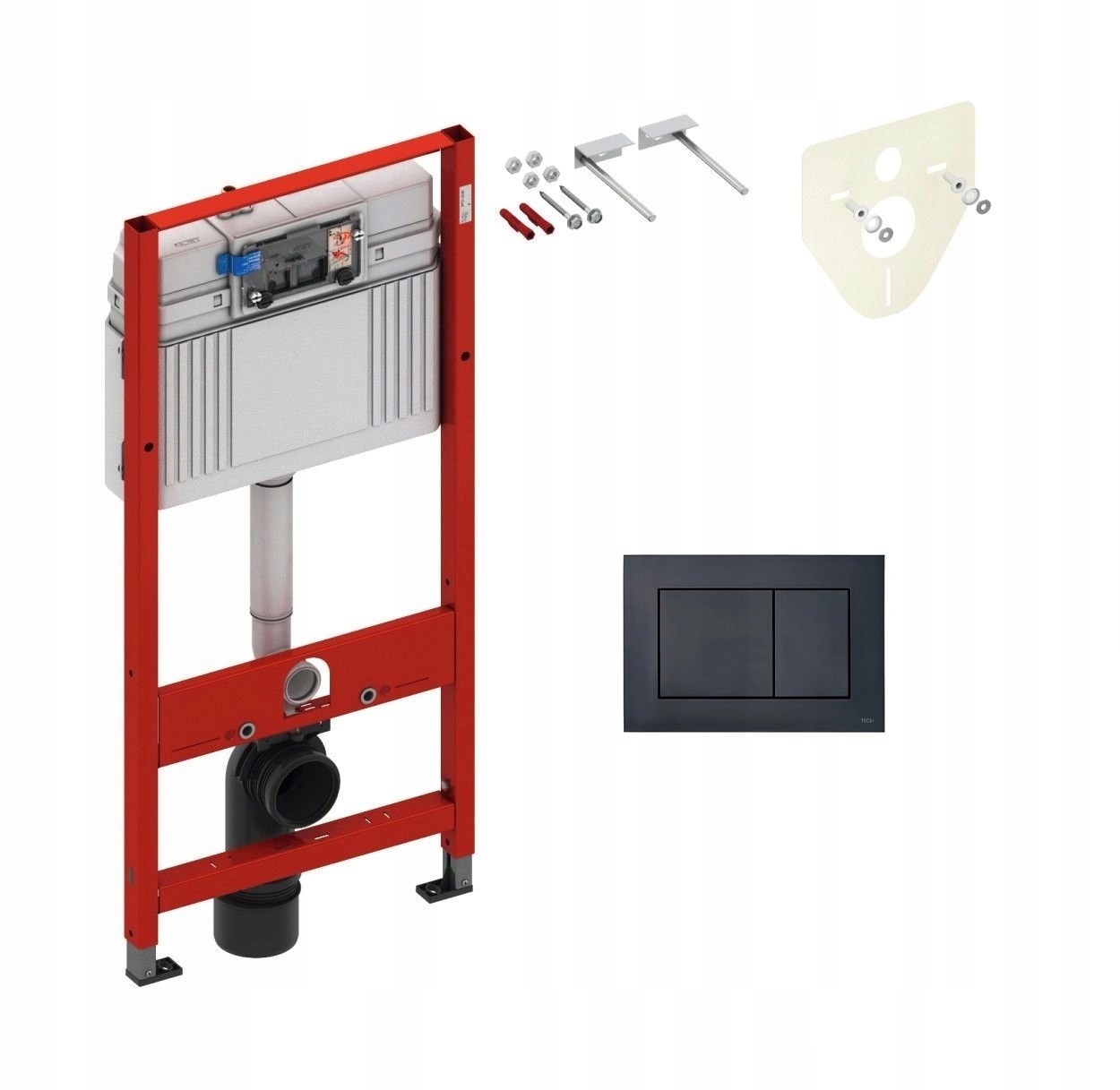 STELAŻ WC TECE + czarny przycisk + mata (4027255086241) • Cena, Opinie ...