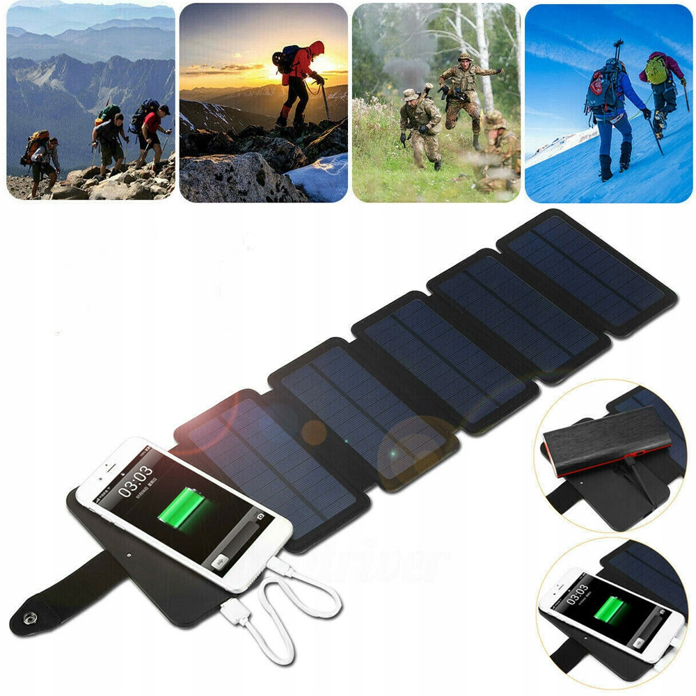 SKLÁDACÍ MINI SOLÁRNÍ PANEL, PŘENOSNÁ SOLÁRNÍ NABÍJEČKA SOLÁRNÍ ...