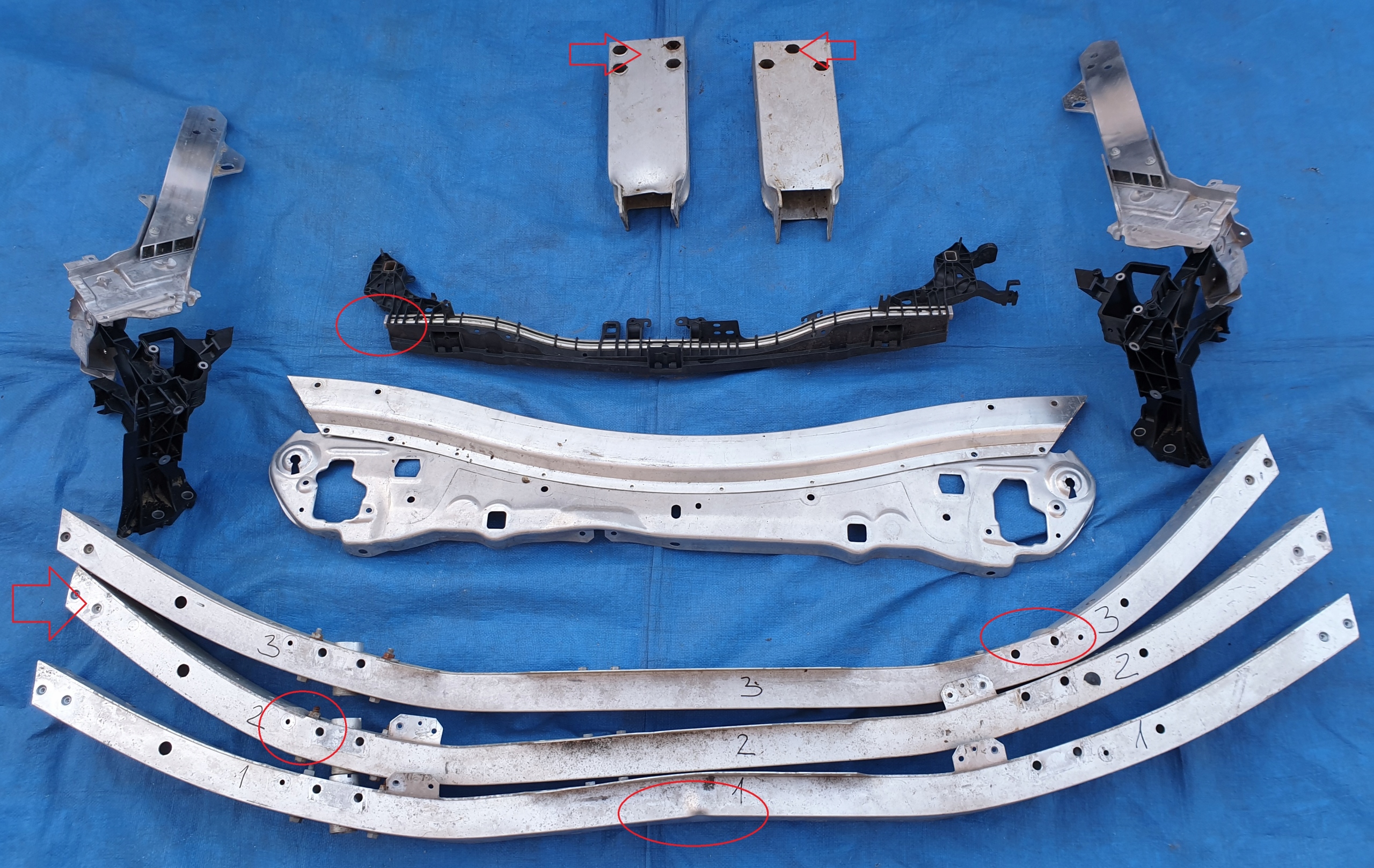 MERCEDES E-KLASA W213 213 PAS WZMOCNIENIE BELKA strefa zgniotu ...