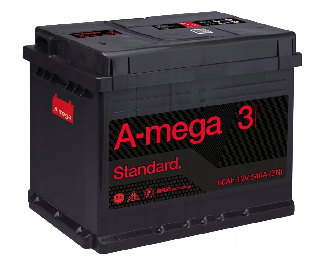 AKUMULATOR AMEGA STANDARD M3 12V 60Ah 540A • Cena, Opinie - Allegro