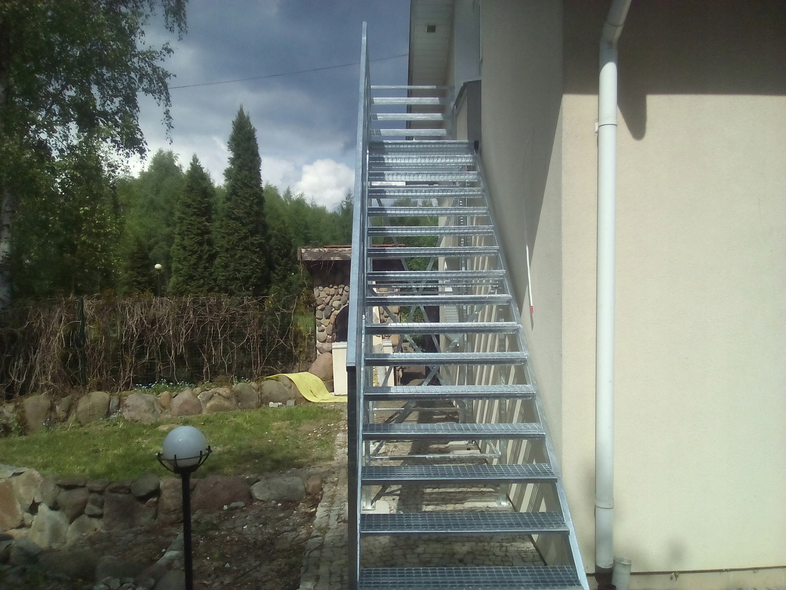 Schody metalowe ocynkowane wejściowe • Cena, Opinie • Schody zewnętrzne ...