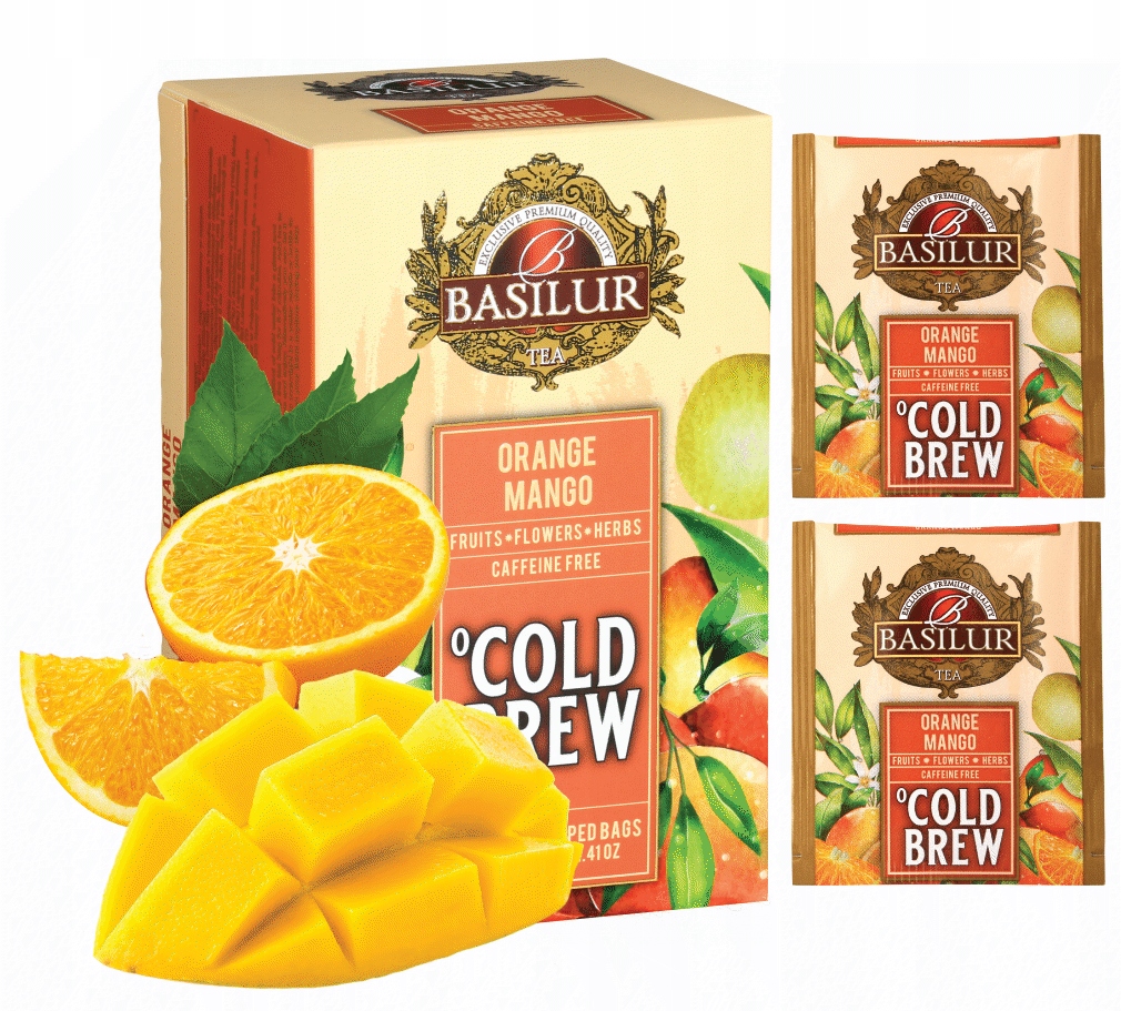 Herbata owocowa POMARAŃCZA MANGO Basilur Cold Brew Orange Mango - 20 ...