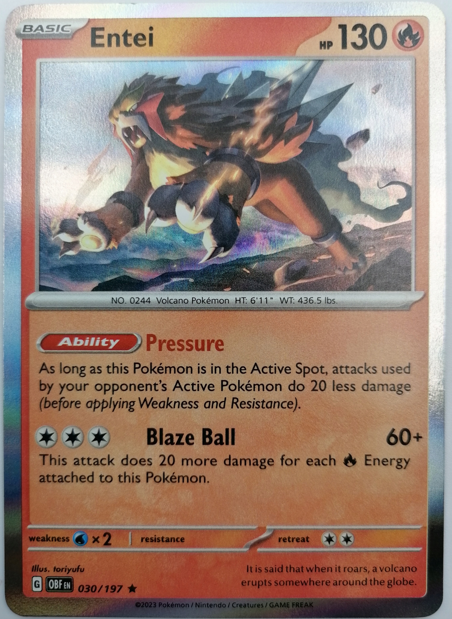 OBF | Entei 30/197 | TŰZ | Eredeti Pokemon kártya, • Ár, Vélemények ...