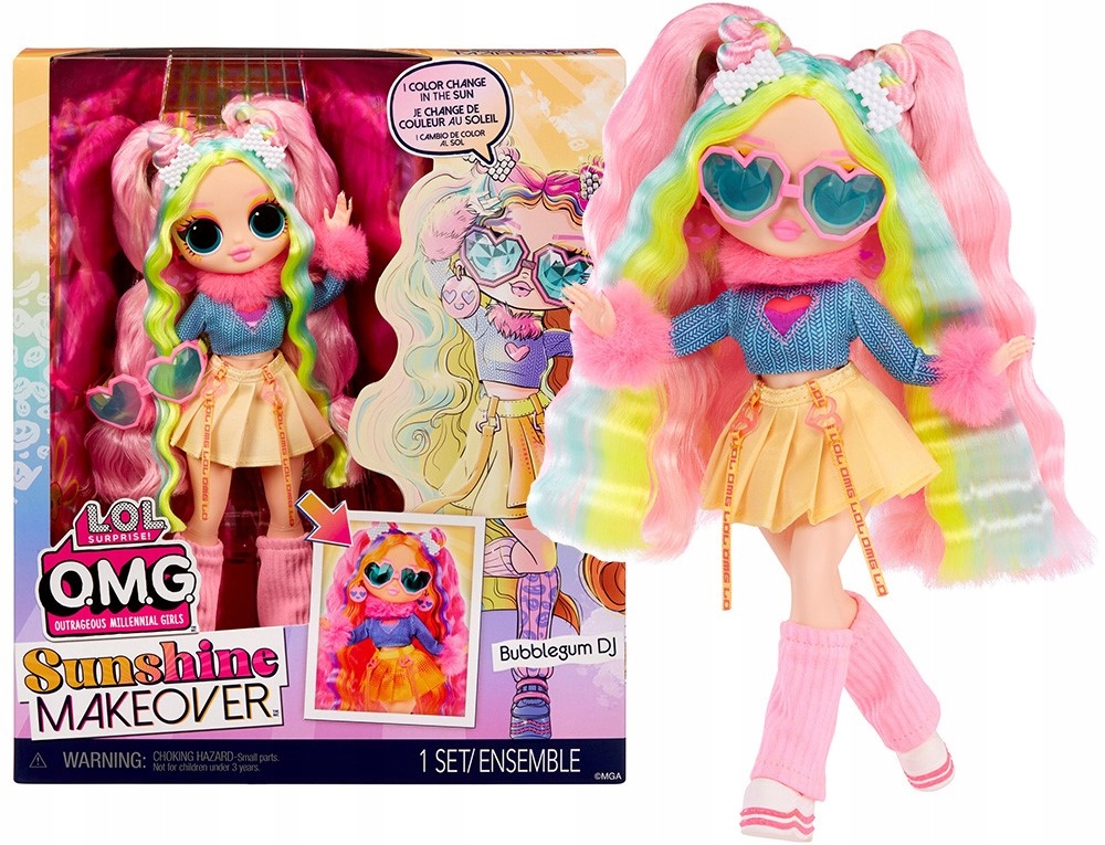 BUBBLEGUM Lalka SUNSHINE MAKEOVER Omg LOL SURPRISE 13433569749 - Allegro.pl