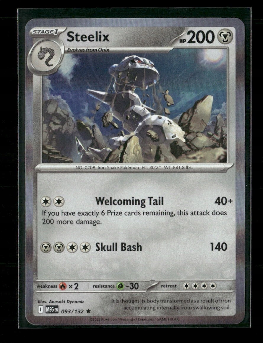 Pokemon Mega Evolution | Steelix Holo | MEG 093/132 - Stan: Nowy 3 ...