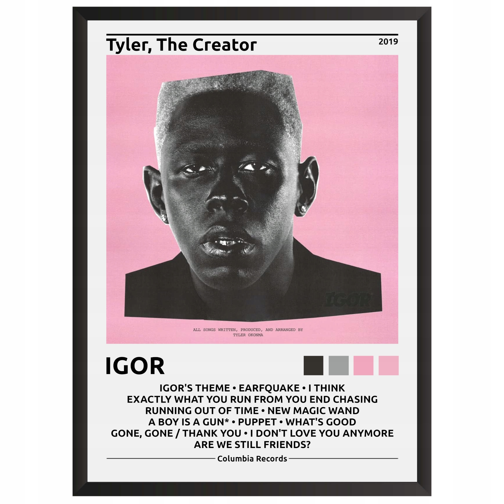 Tyler, The Creator IGOR Plakat Obraz z albumem w ramce Prezent (Obraz ...