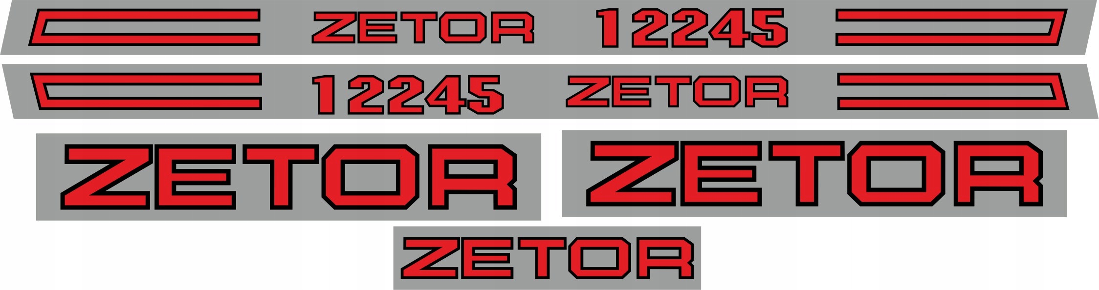 NAKLEJKI ZETOR 12245 LAMINOWANE KOMPLET BOKI DACH za 100.00PLN z Nakło ...