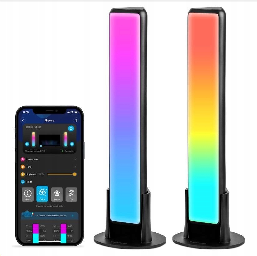 Lampy LED Govee H6056 Flow Plus RGBICWW Wi-Fi - Sklep, Opinie, Cena w ...