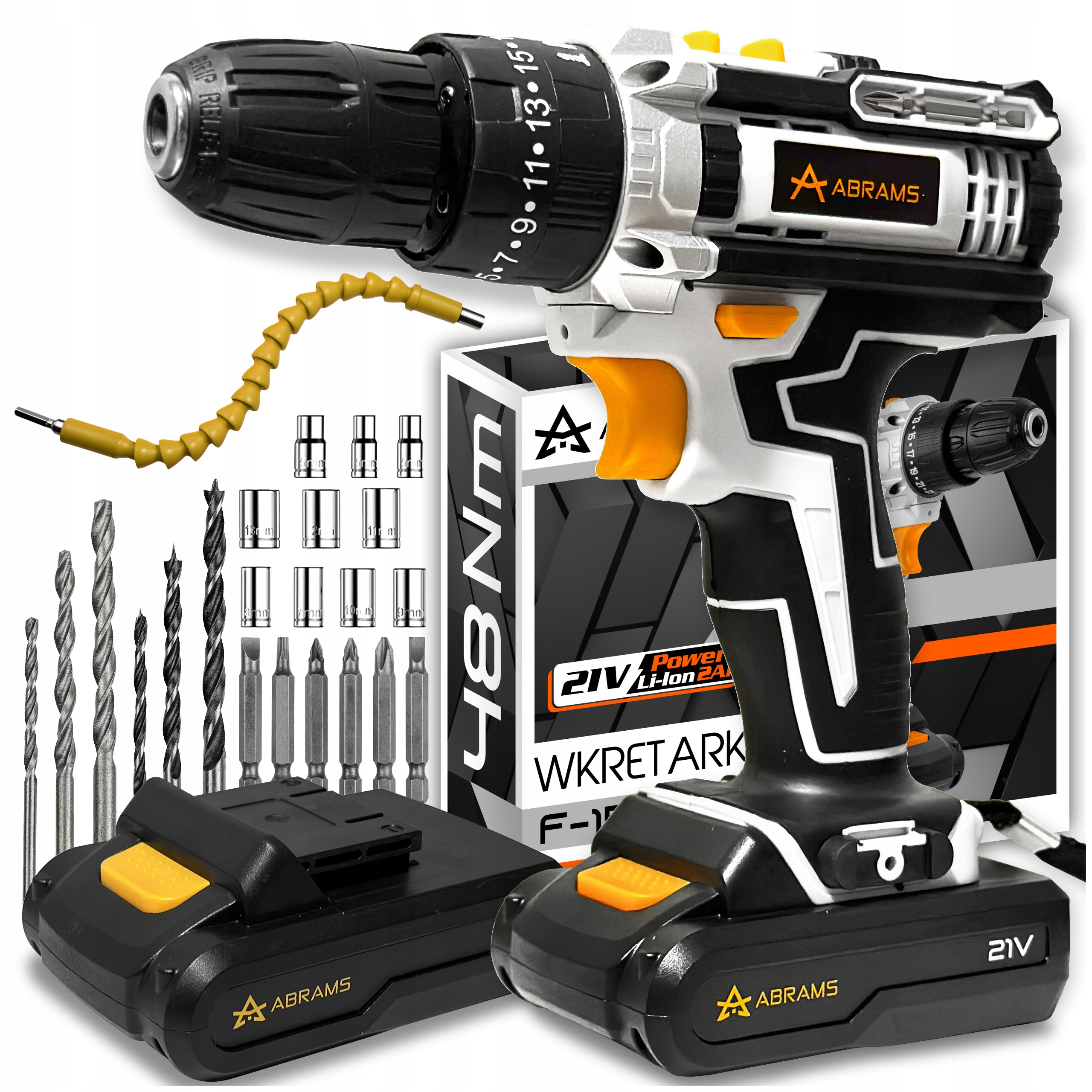 Wkrętarka Abrams zasilanie akumulatorowe 21,6 V WIERTARKO WKRĘTARKA AKUMULATOROWA (5906623236602 ...