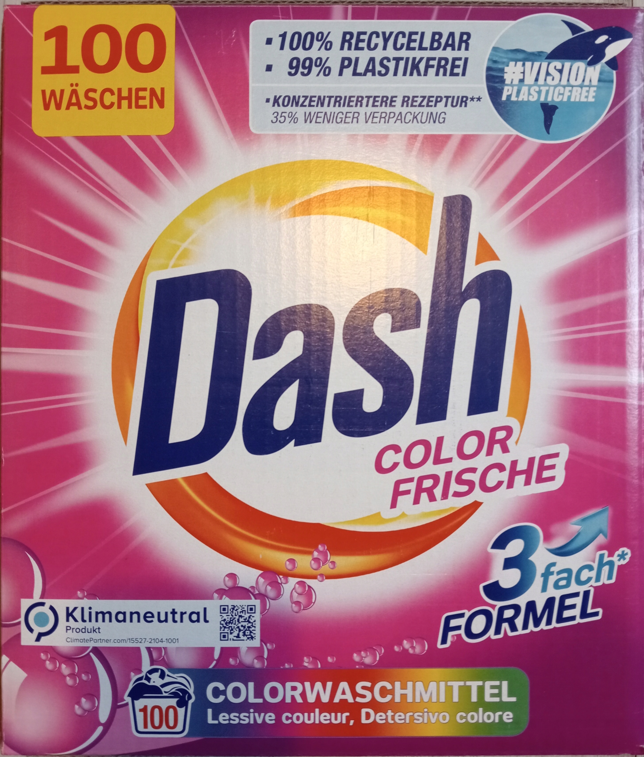 Dash proszek do prania kolorów 6 kg 100 pran (4012400502387) • Cena ...