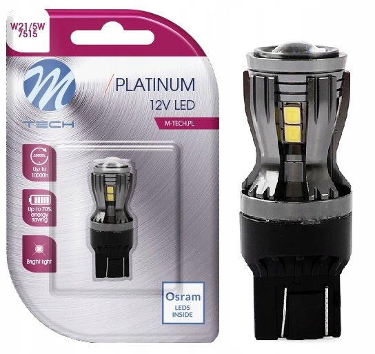 ŻARÓWKA W21/5W T20 LED OSRAM M-TECH 12-24V CANBUS 7515 RETROFIT ...