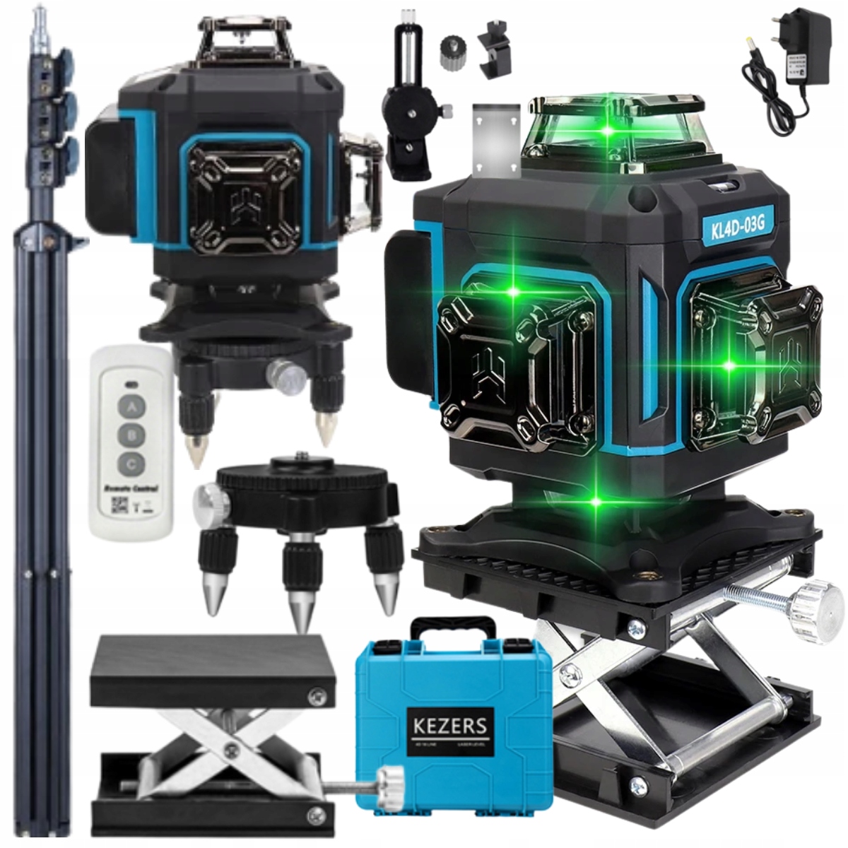 POZIOMICA LASEROWA 360° LASER KRZYŻOWY 3D ZIELONY (Laser ...