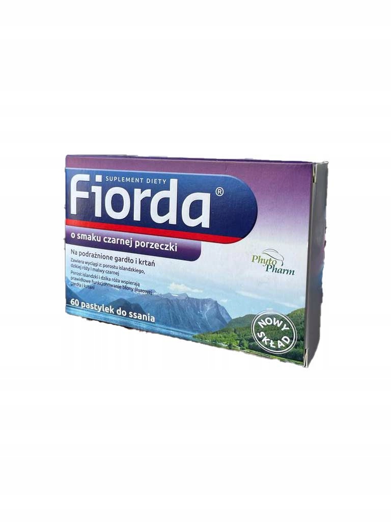 Fiorda Porost Islandzki Wsparcie Gardła I Krtani 60 pastylek ...