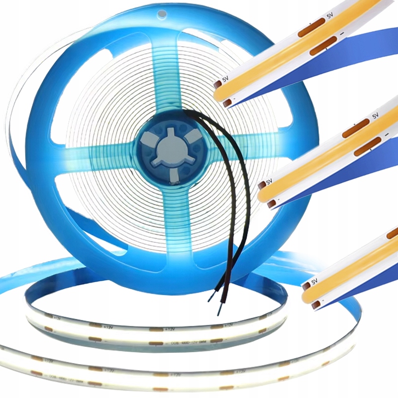 TAŚMA LED 12V PASEK LEDY LISTWA NA ŚCIANĘ SUFIT PODWIESZANY NEUTRALNA ...