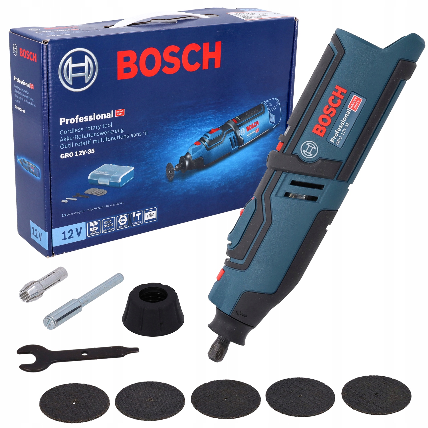 BOSCH GRO 12V-35 NARZĘDZIE WYSOKOOBROTOWE 12V SOLO (3165140708999 ...