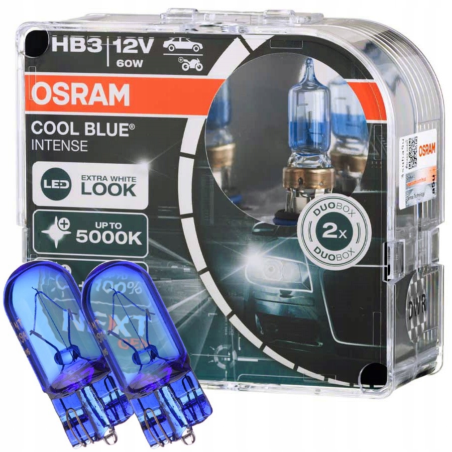 Żarówki HB3 OSRAM Cool Blue Intense Next Gen + W5W za 135.00PLN z ...