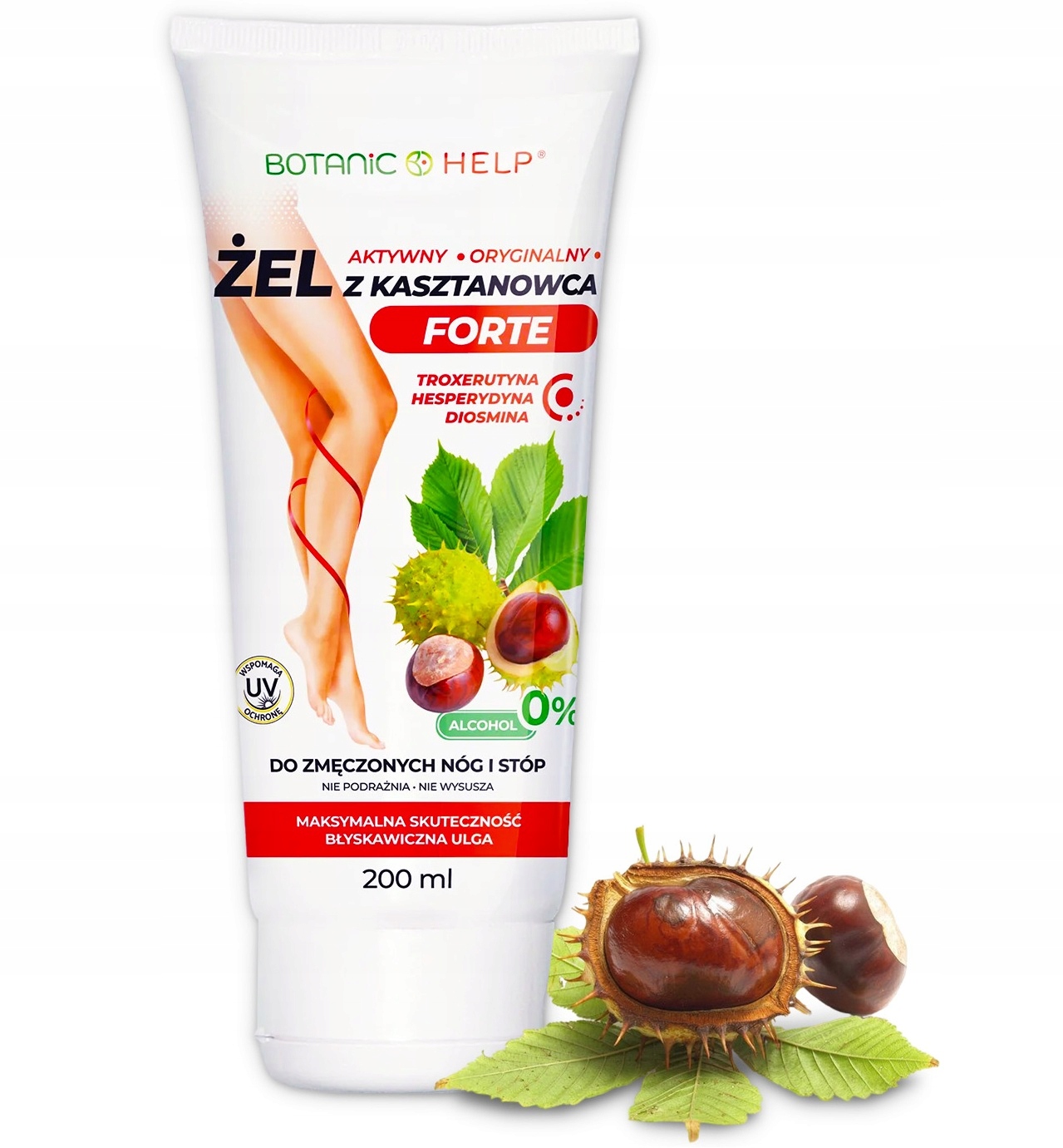 ŻEL Z KASZTANOWCA FORTE żylaki BotanicHelp 200 ml (5905669005111) • Cena, Opinie • Kremy i maści ...