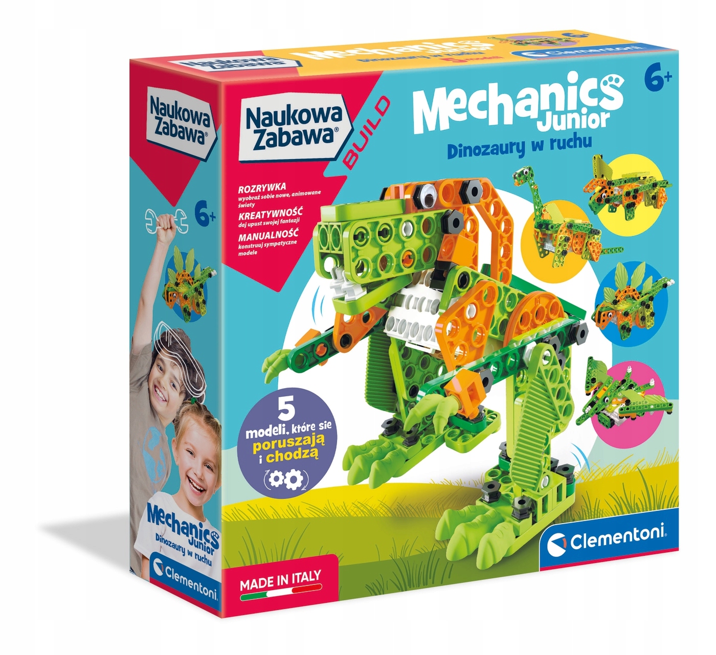 Klocki konstrukcyjne Clementoni Mechanics Junior Dinozaury ...