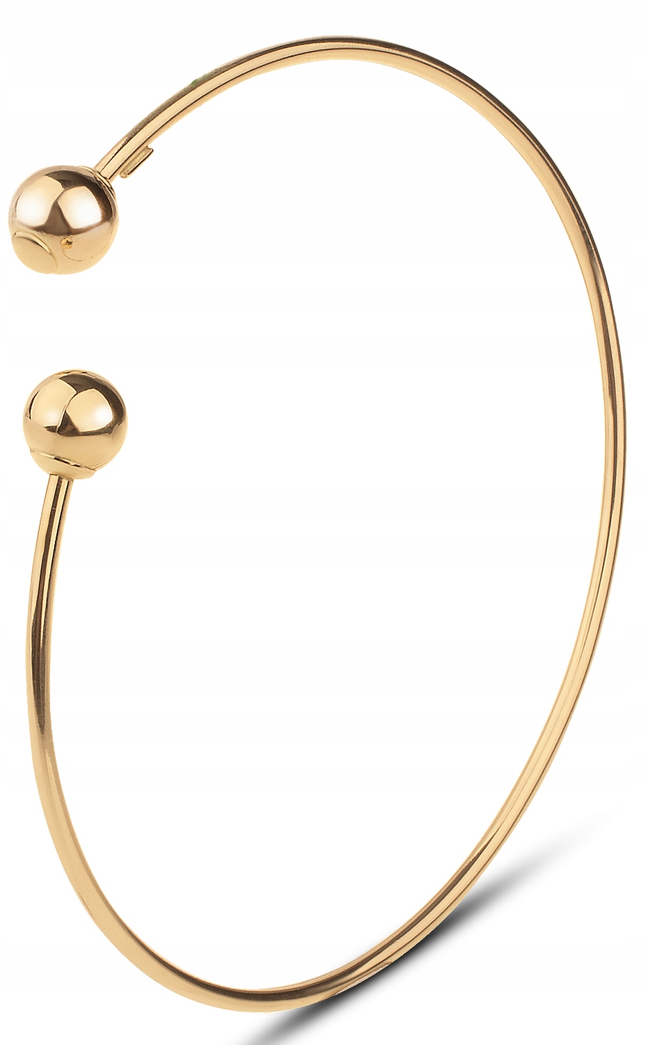 PIĘKNA ZŁOTA BRANSOLETKA SZTYWNA KULECZKI 585 14018214989 - Allegro.pl