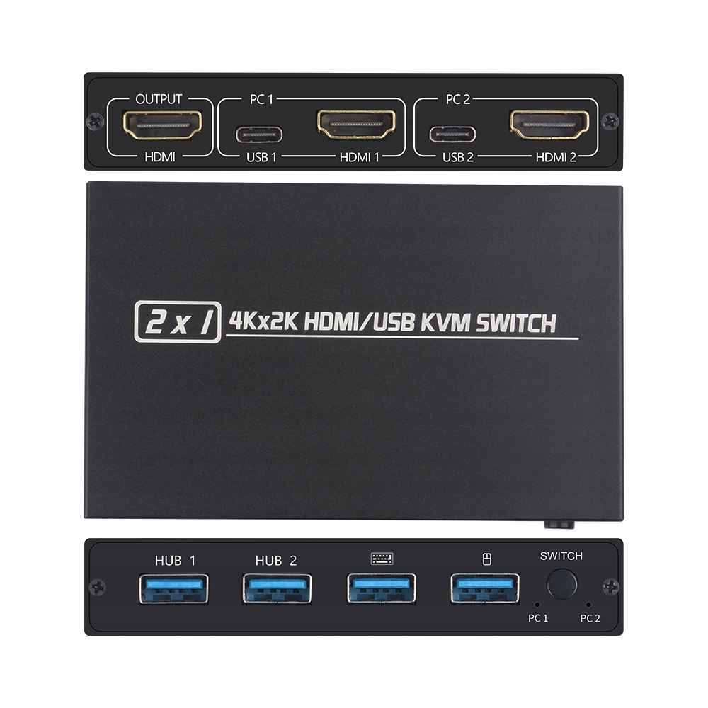 AIMOS AM-KVM 201CL HDMI/USB KVM switch 2 v 1 - Allegro