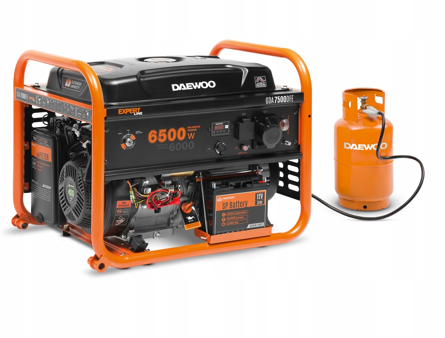 Agregat dwupaliwowy Daewoo GDA7500DFE LPG/Pb 6kW • Cena, Opinie ...