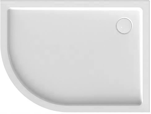 BRODZIK 80X100 ASYMETRYCZNY PÓŁOKRĄGŁY SANPLAST (5907805351939) • Cena ...