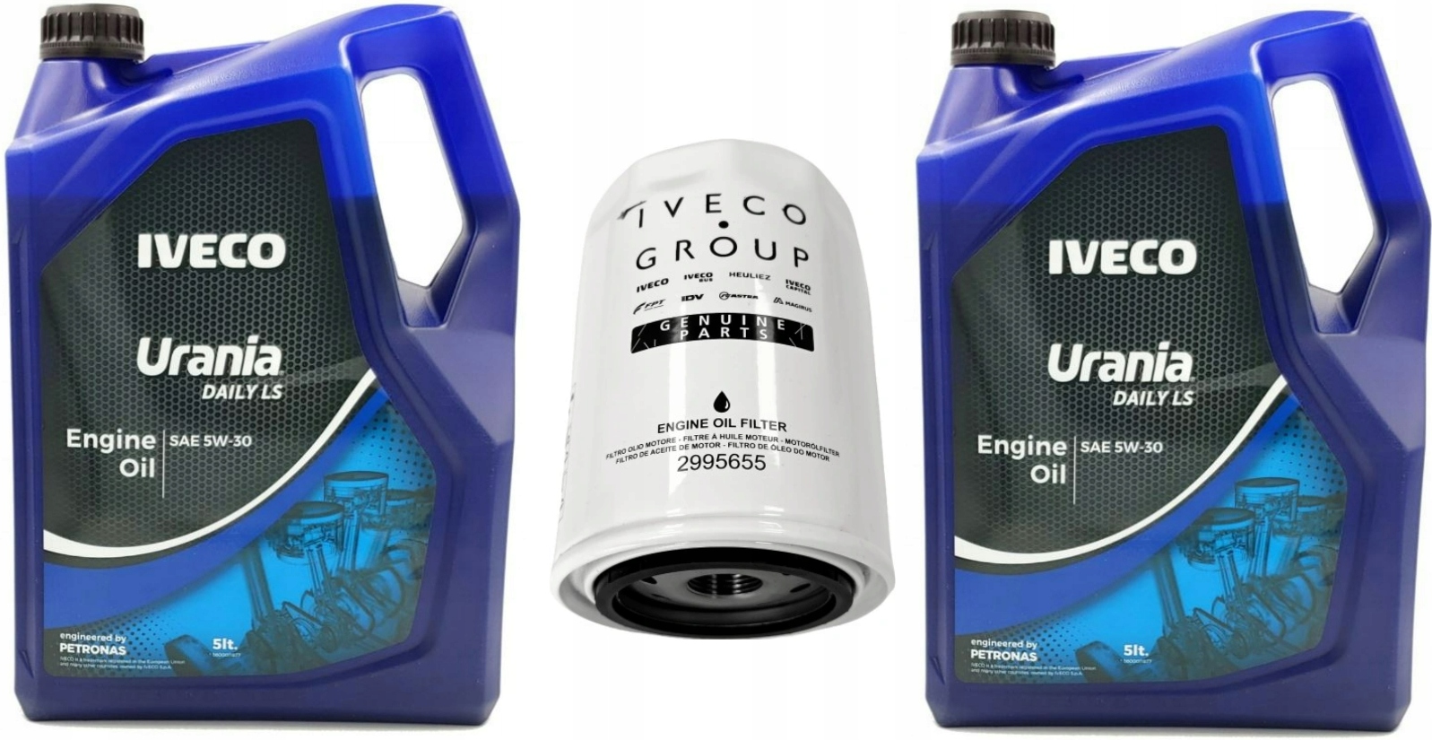 OLEJ PETRONAS URANIA DAILY LS 5W30 - 10L + FILTR ORYGINAŁ IVECO 2995655 ...