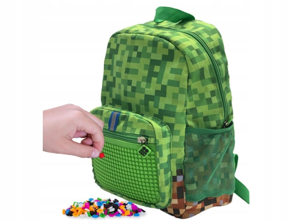 Pixie Crew Dětský Batoh Minecraft Zelený - Nízká cena na Allegro
