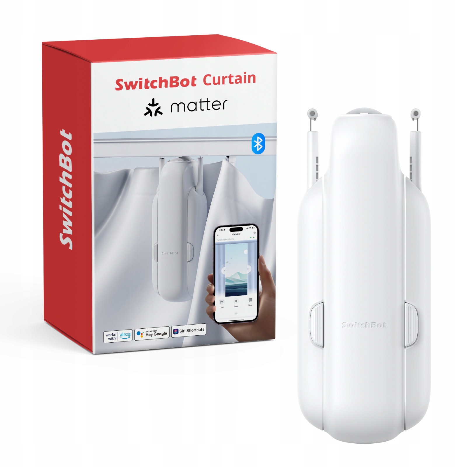 SwitchBot Smart Curtain U Rail 3 - Inteligentny System do Zasłon biały (850046603495) • Cena ...