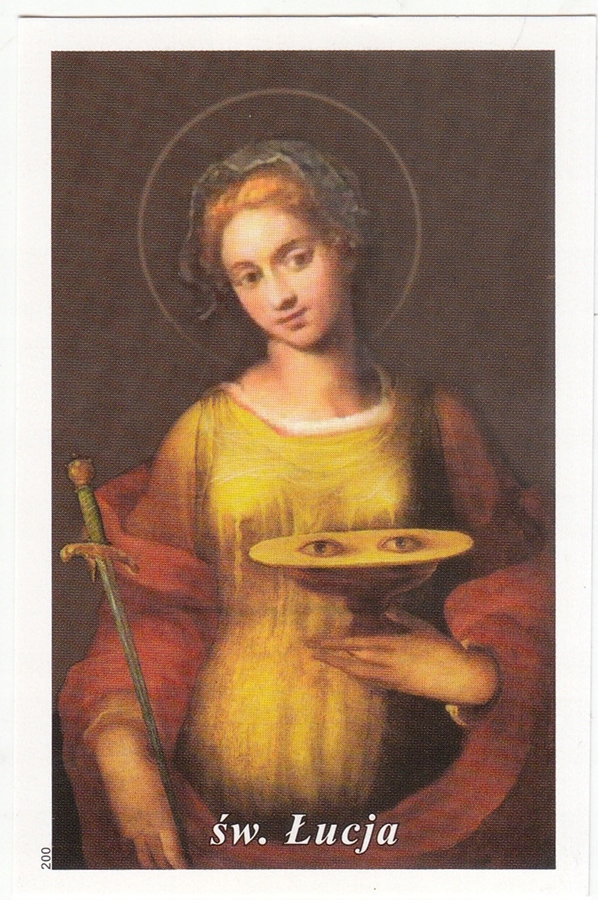 OBRAZEK ŚWIĘTY ŚWIETA ŁUCJA MODLITWA OCIEMNIALI 12864689114 - Allegro.pl