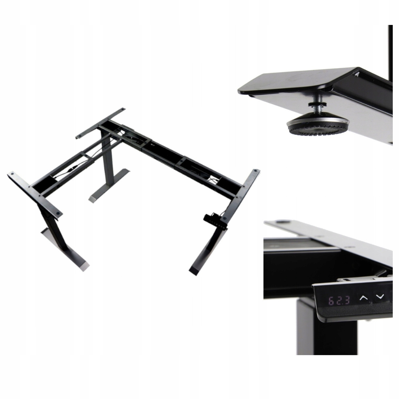 ELEKTRYCZNY STELAŻ BIURKA REGULOWANY UT04-3T/90A/B (5903917403573) • Cena, Opinie • Stelaże ...