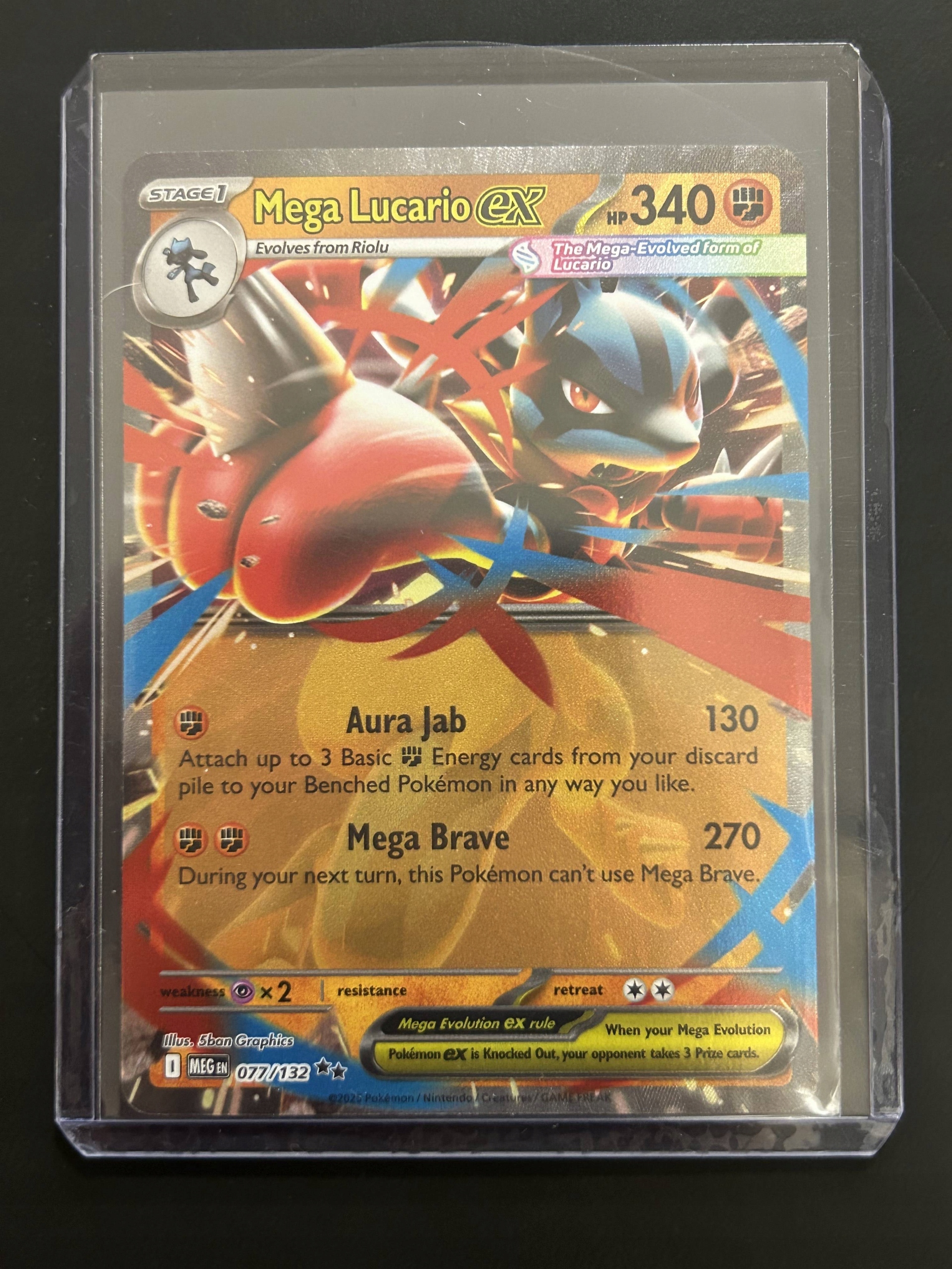 (MEG 077) Mega Lucario ex - 077/132 - Double Rare - Mega Evolution ...