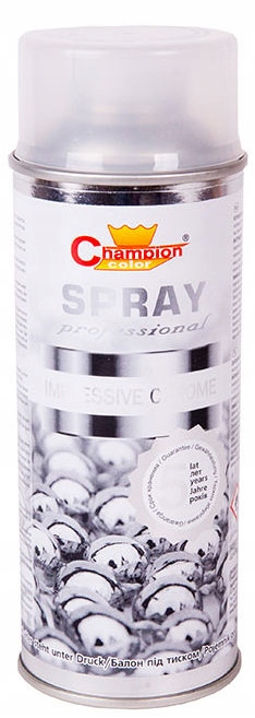 CHAMPION IMPRESSIVE CHROM SREBRNY PROFESJONALNY LAKIER FARBA SPRAY 400 ...