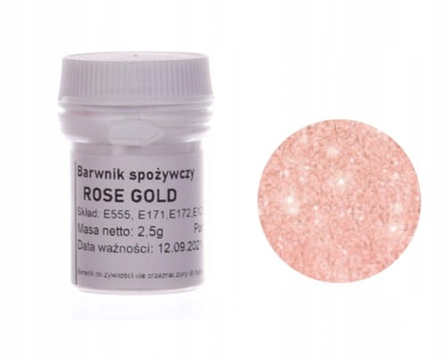 Brokat jadalny ROSE GOLD barwnik spożywczy w Barwniki spożywcze do ...