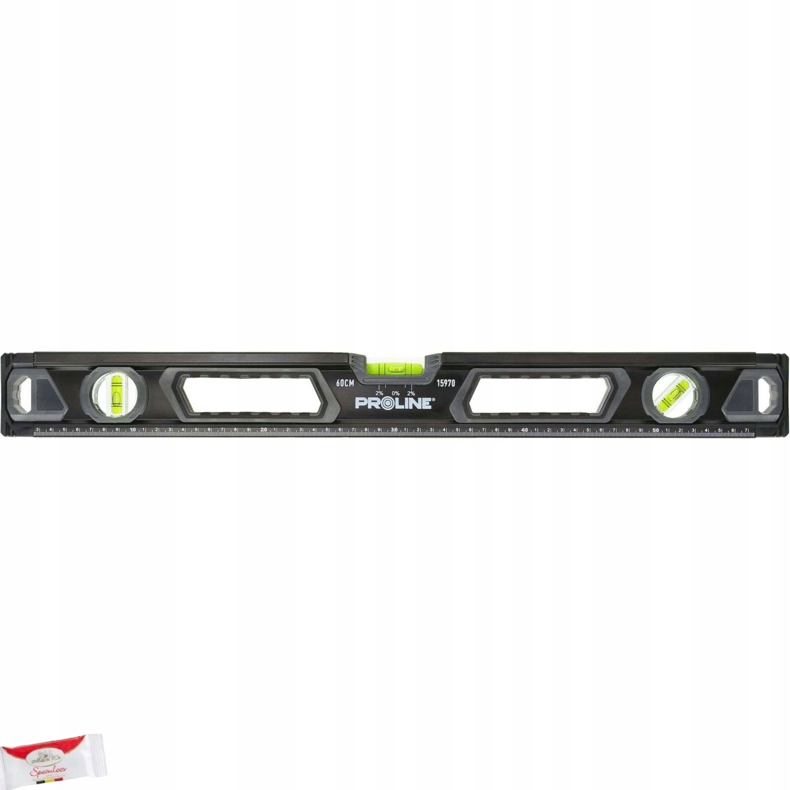 PROLINE POZIOMNICA Z UCHWYTAMI ALUMINIOWA 200CM 3 LIBELKI 0,5MM/1M ...