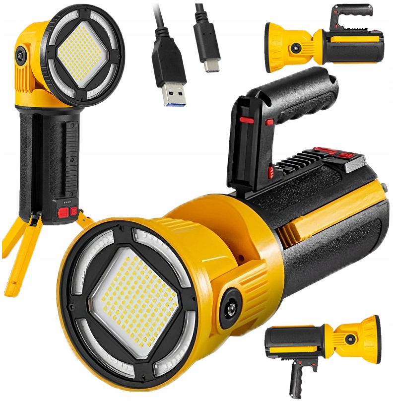 Latarka reflektor i szperacz DDK 3000 lm LED • Cena, Opinie - Allegro