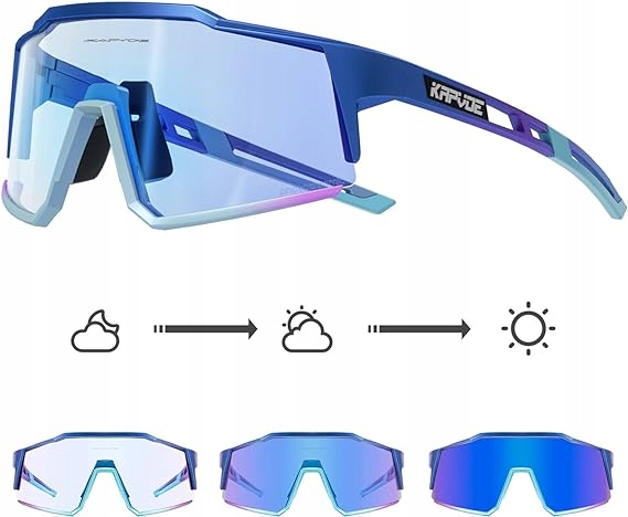 KAPVOE modré fotochromatické cyklistické brýle za 867 Kč - Allegro