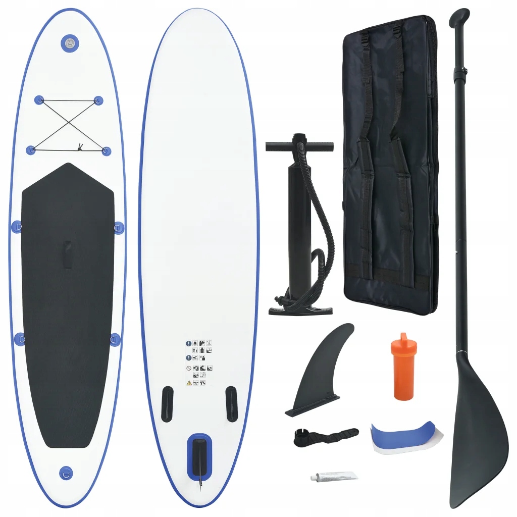 SUP doska 390x81x10 modro-biela za 307.22EUR - Allegro