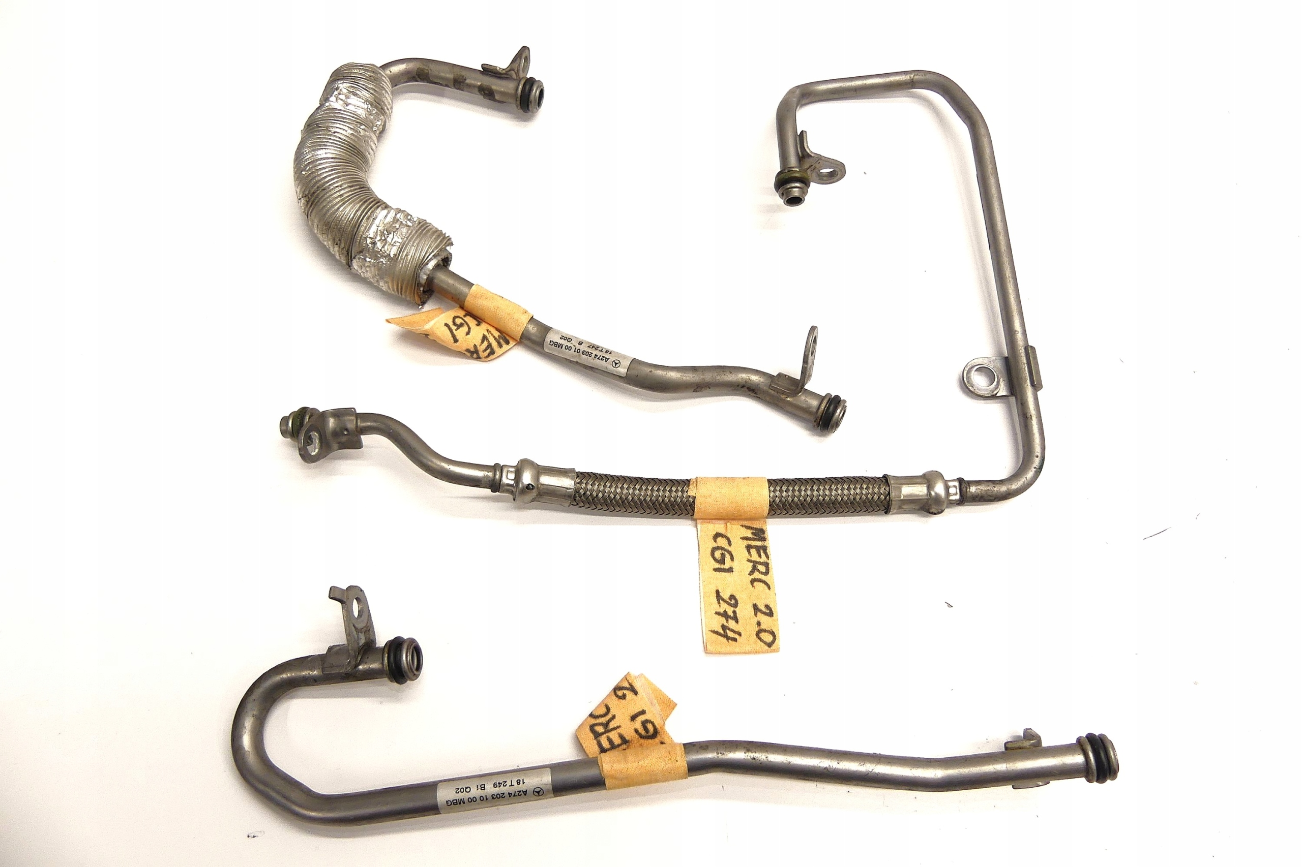 MERCEDES W205 C200 C250 2.0 CGI M274 PRZEWÓD RURKA RURKI OLEJU KAMABA ...