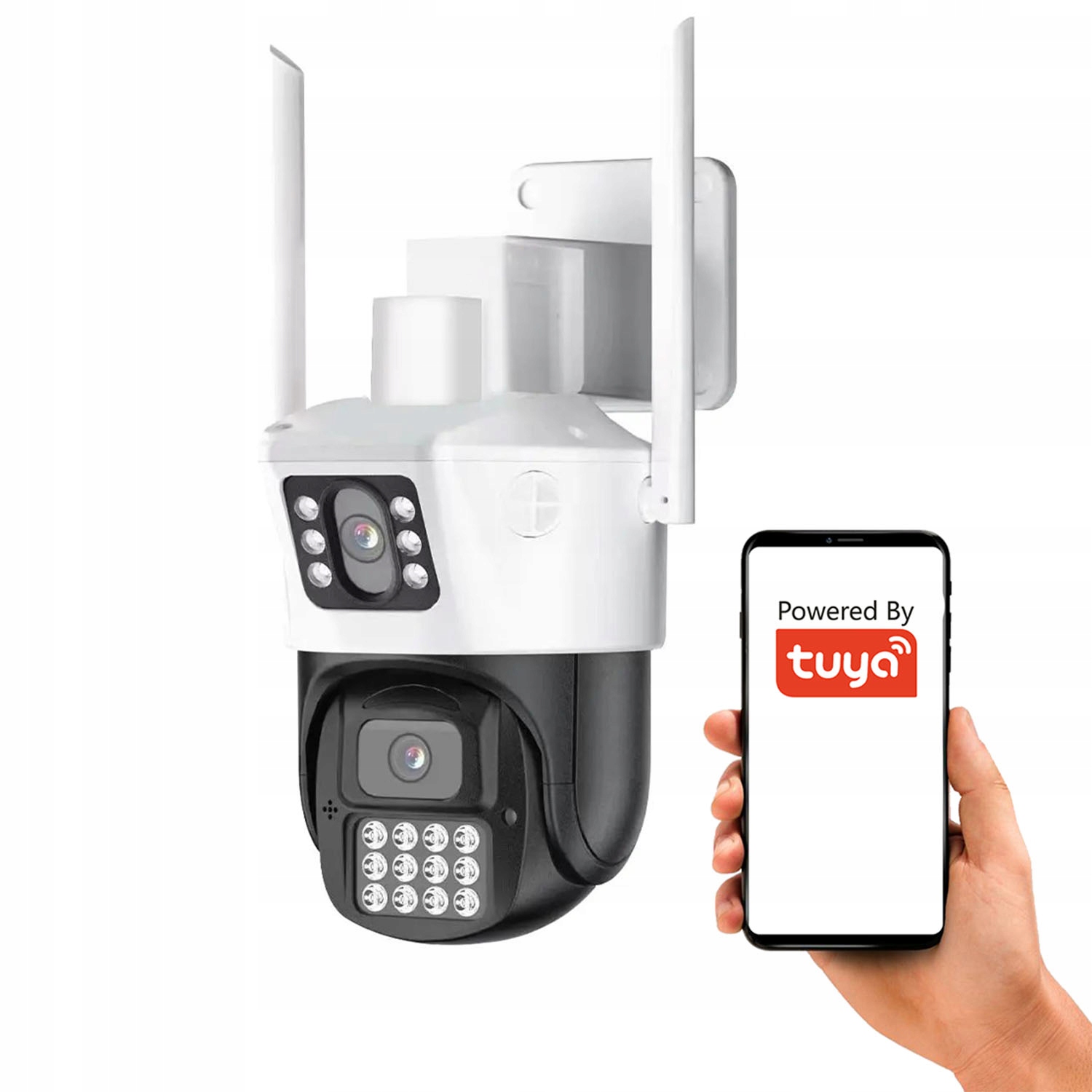 PODWÓJNA KAMERA ZEWNĘTRZNA OBROTOWA 12V PTZ 4MPX ZOOM WIFI ONVIF TUYA - Sklep, Opinie, Cena w ...