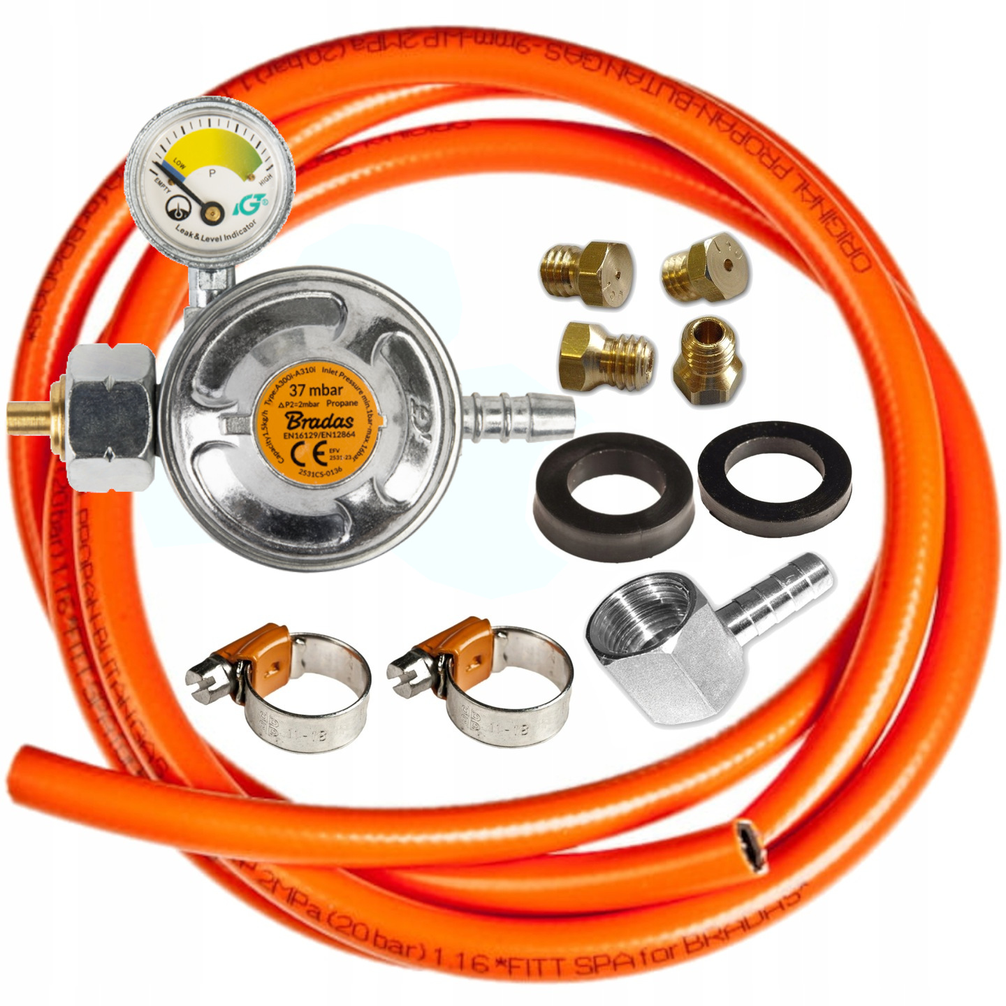 WĄŻ DO GAZU 3m REDUKTOR GAZOWY BUTLI 11kg OPASKI - Sklep, Opinie, Cena w Allegro